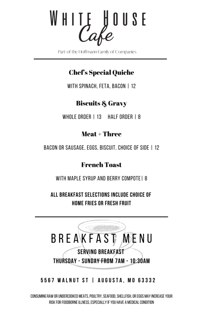 White House Cafe | Augusta, MO