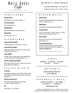 White House Cafe | Augusta, MO